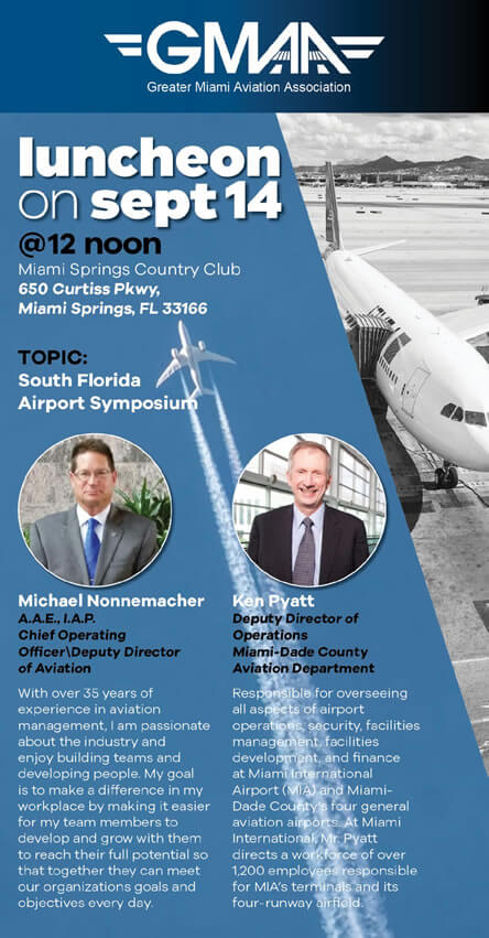 Luncheons Calendar | Greater Miami Aviation Association